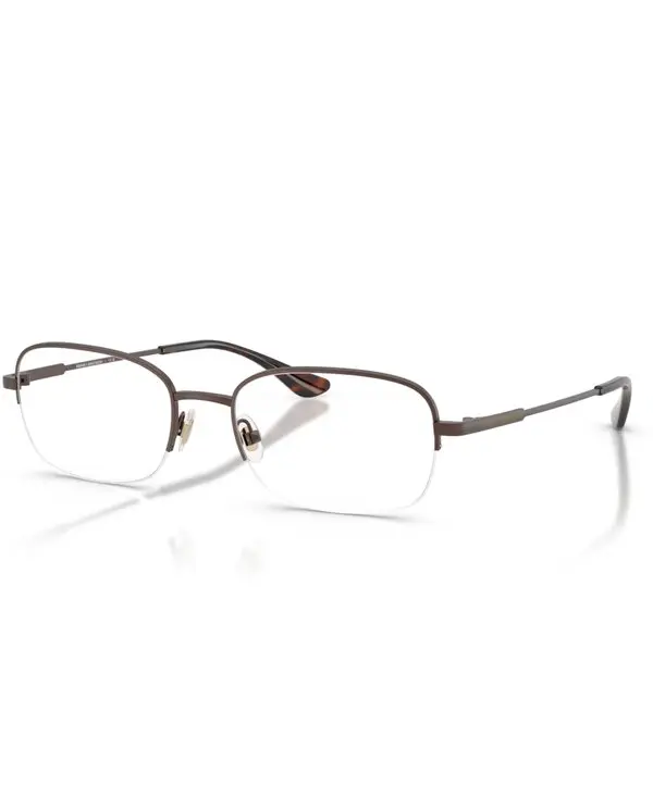Brooks Brothers Rectangle Half Rim Eyeglasses - Bronze