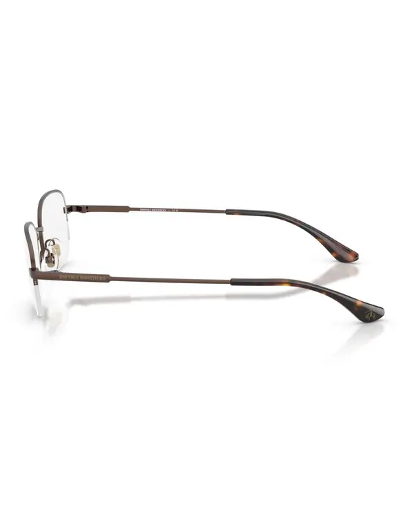 Brooks Brothers Rectangle Half Rim Eyeglasses - Bronze