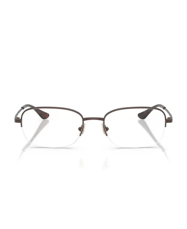 Brooks Brothers Rectangle Half Rim Eyeglasses - Bronze