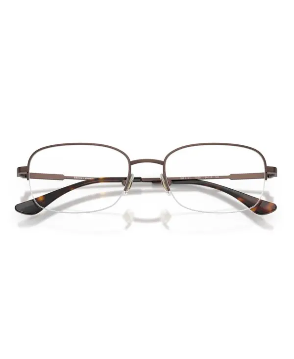 Brooks Brothers Rectangle Half Rim Eyeglasses - Bronze