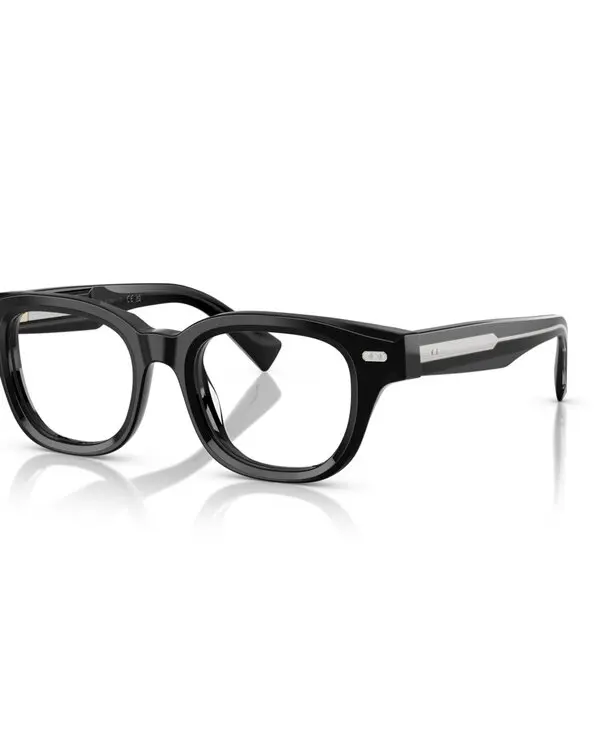 Brunello Cucinelli Miles Rectangle Acetate Eyeglasses - Nero