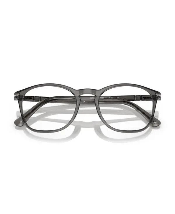 Persol Acetate Square Frame Eyeglasses - Transparent Gray