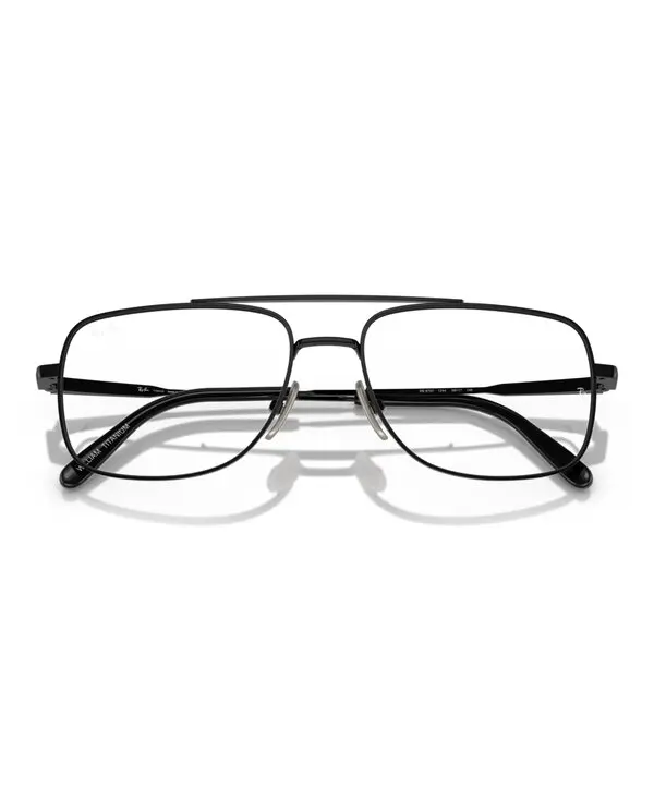 Ray-ban William Titanium Square Frame Eyeglasses - Black