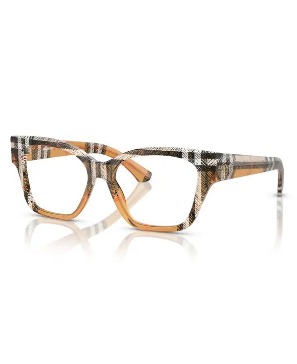 Burberry Cat Eye Eyeglasses - Check Sand