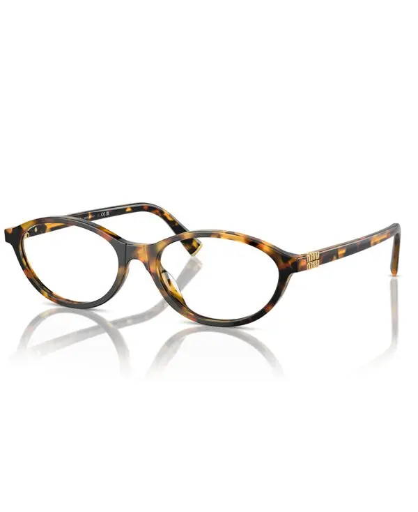 Miu Miu Oval Eyeglasses - Honey Havana