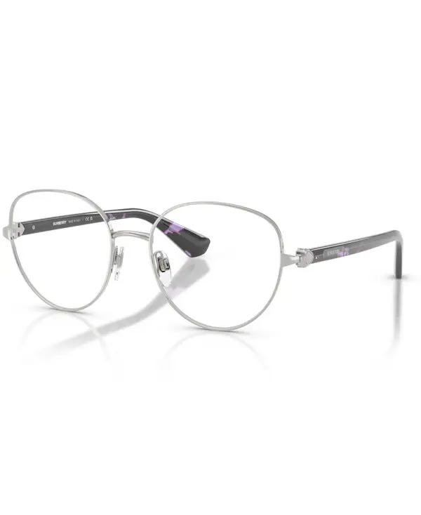 Burberry Phantos Round Frame Eyeglasses - Silver