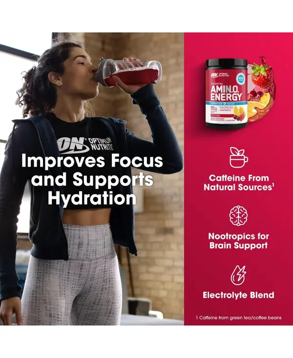 OPTIMUM NUTRITION Essential Amino Energy Hydration Plus Focus Powder
