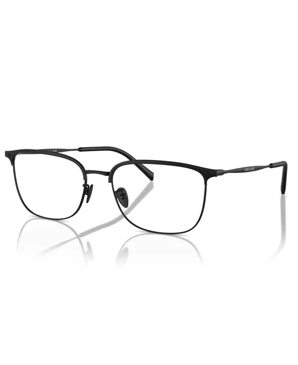 Giorgio Armani Square Eyeglasses - Matte Black