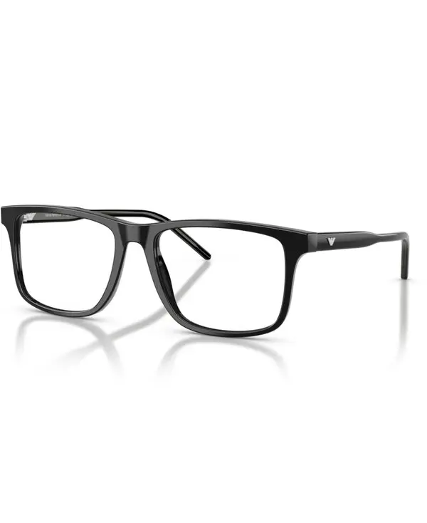 Emporio Armani Square Frame Eyeglasses - Shiny Black