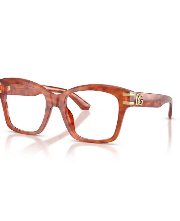 Dolce & Gabbana Square Eyeglasses - Camel Havana