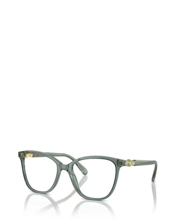 SWAROVSKI Square Eyeglasses - Transparent Green