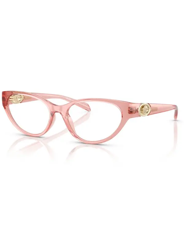 Versace Cat Eye Eyeglasses - Transparent Pink