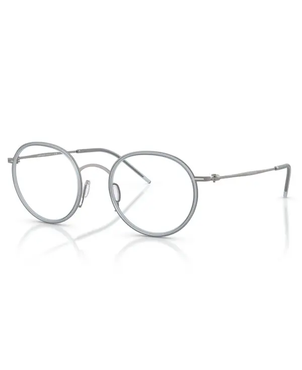 Giorgio Armani Round Eyeglasses - Matte Gunmetal