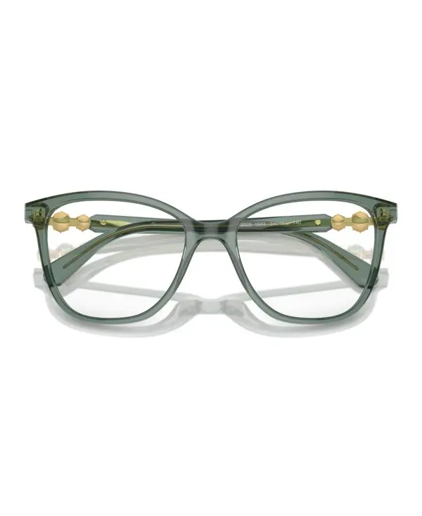 SWAROVSKI Square Frame Eyeglasses - Transparent Green