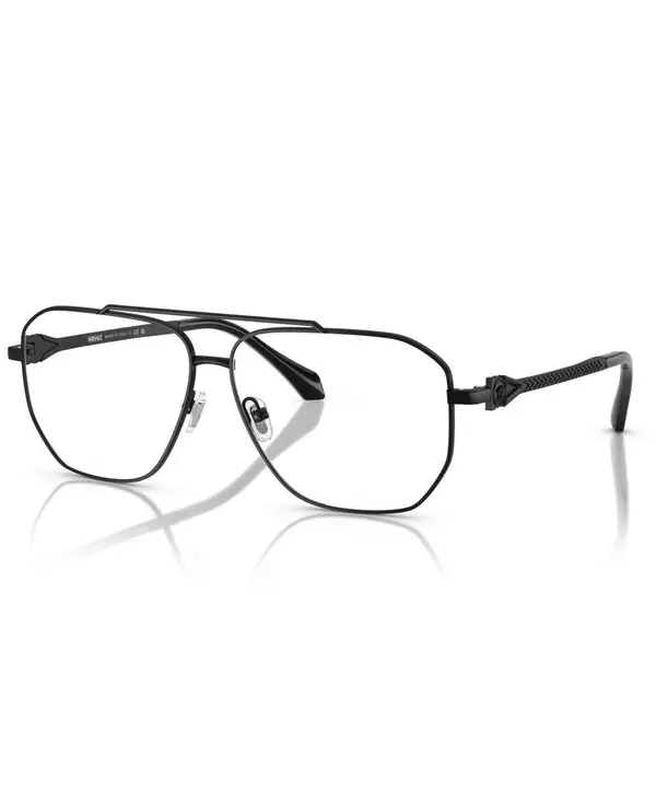 Versace Pilot Eyeglasses - Matte Black