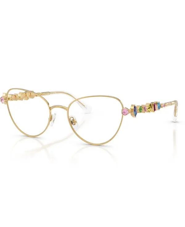 SWAROVSKI Cat Eye Eyeglasses With Embellished Frame - Gold