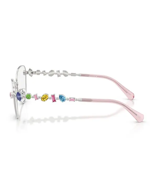 SWAROVSKI Cat Eye Eyeglasses - Silver
