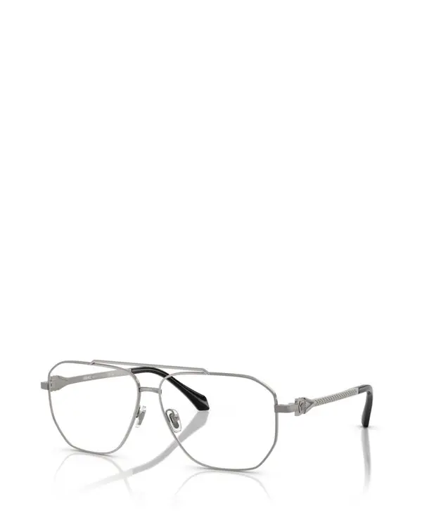 Versace Square Frame Eyeglasses - Gunmetal