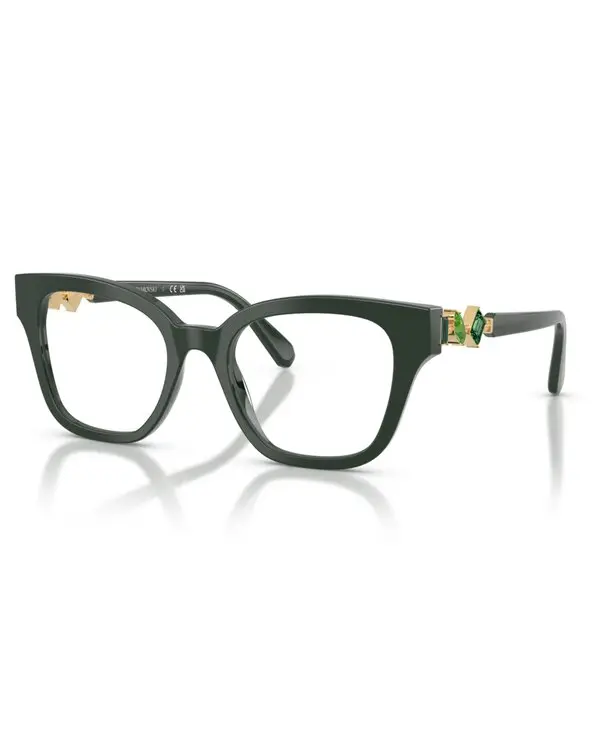 SWAROVSKI Square Full Rim Eyeglasses - Dark Green