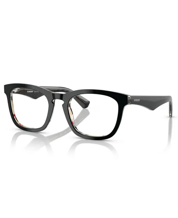 Burberry Polarized Eyeglasses - Top Black On Vintage-like Check