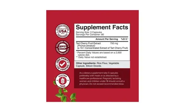 NATURE'S CRAFT Tart Cherry Capsules