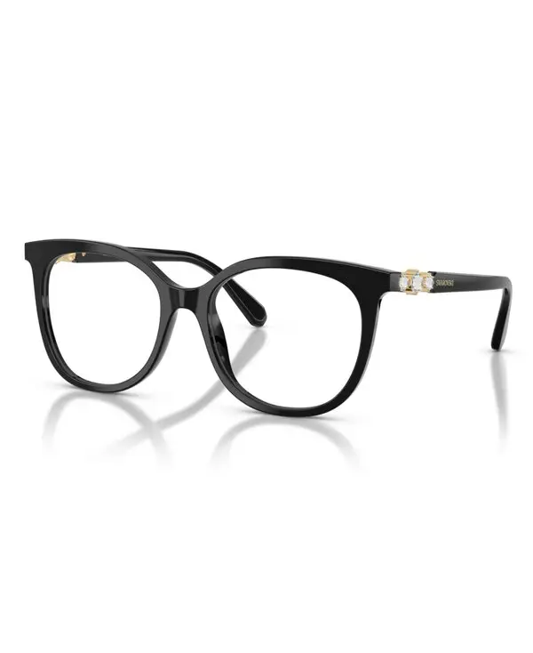 SWAROVSKI Panthos Eyeglasses With Strass Embellishments - Black