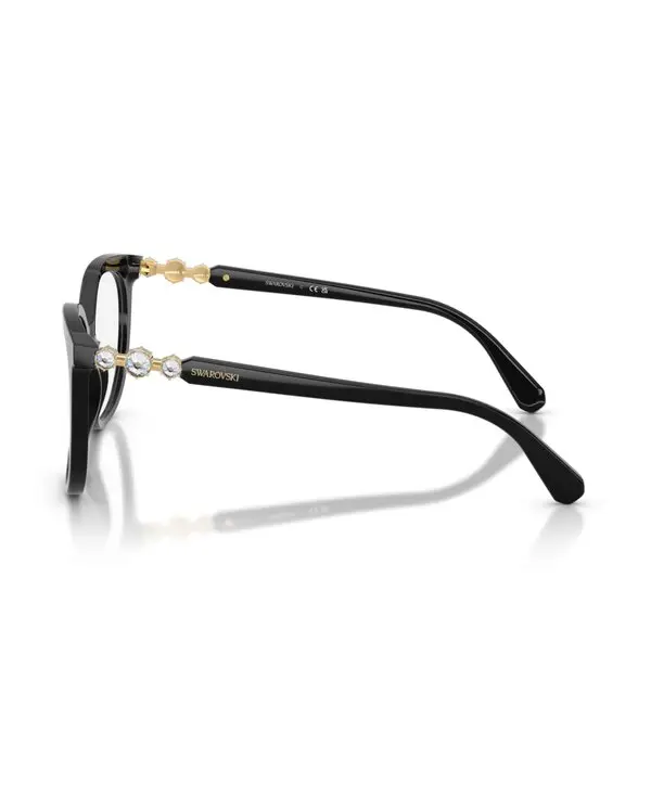 SWAROVSKI Panthos Eyeglasses With Strass Embellishments - Black
