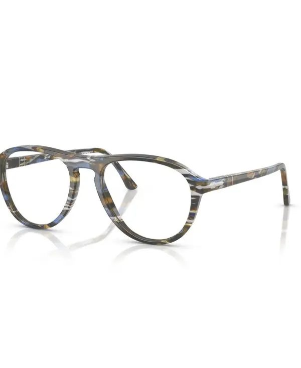 Persol Po3371v Lynn Pilot Eyeglasses - Frost Gray,nautical Blue