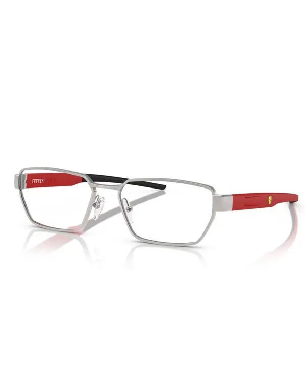 SCUDERIA FERRARI Square Eyeglasses - Brushed Silver