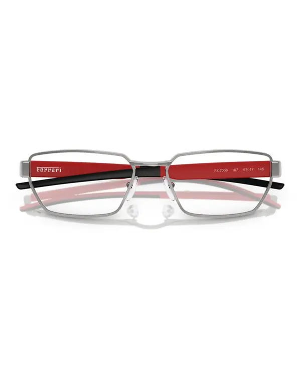 SCUDERIA FERRARI Square Eyeglasses - Brushed Silver