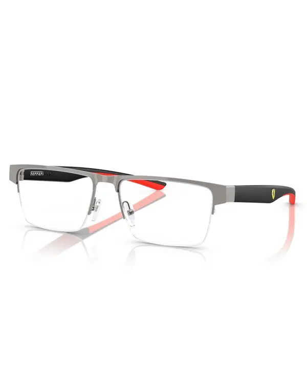 SCUDERIA FERRARI Square Frame Eyeglasses - Brushed Gunmetal