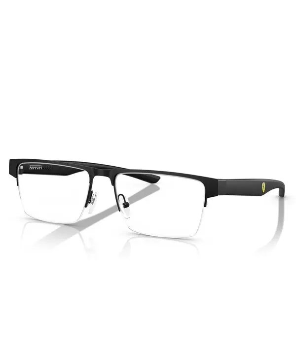 SCUDERIA FERRARI Rectangular Eyeglasses With Logo Detail - Matte Black