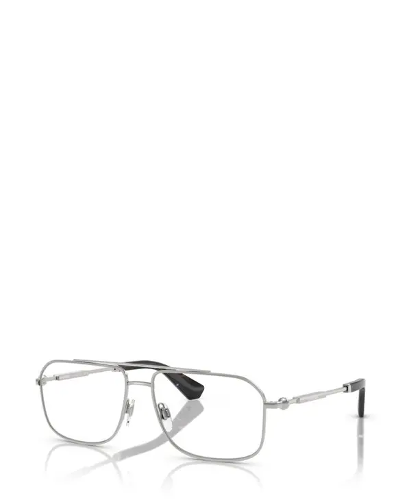 Burberry Full Rim Square Eyeglasses - Silver
