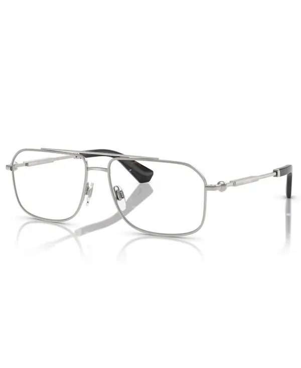 Burberry Full Rim Square Eyeglasses - Silver