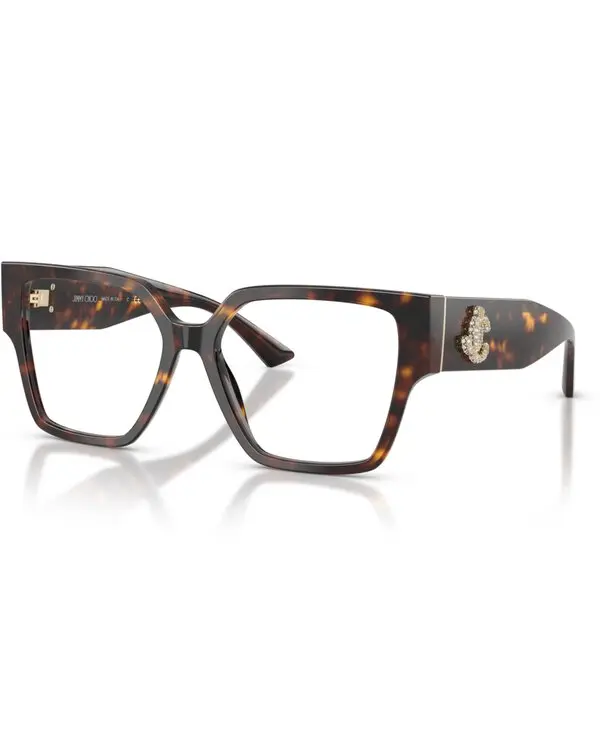 JIMMY CHOO Square Frame Eyeglasses - Havana