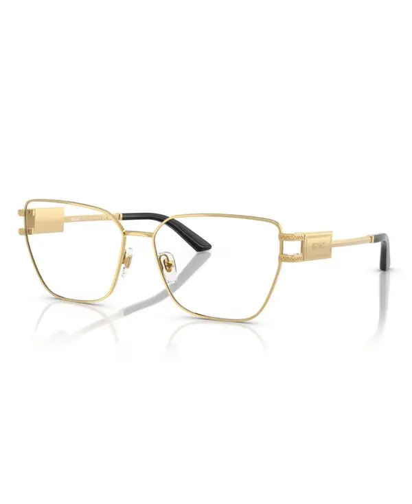 Versace Eyeglasses With Polished Frame - Gold