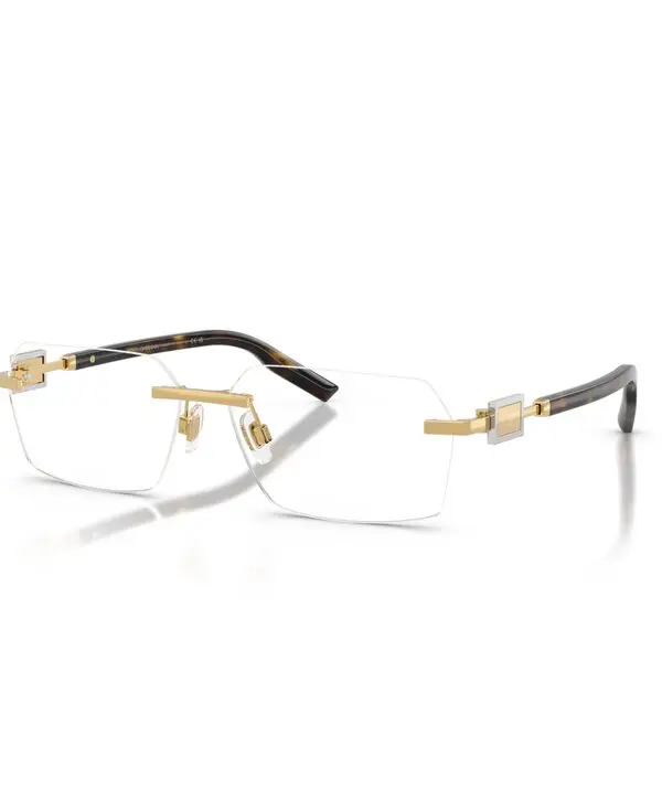 Dolce & Gabbana Rectangle Rimless Eyeglasses - Gold