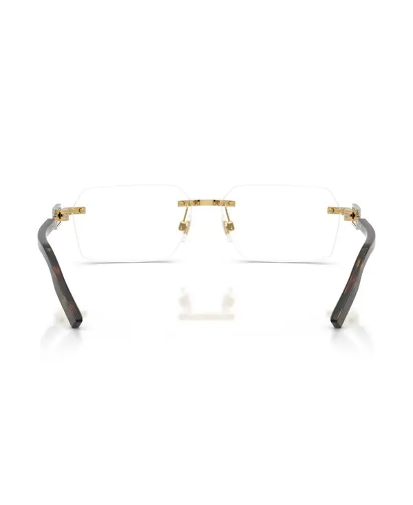 Dolce & Gabbana Rectangle Rimless Eyeglasses - Gold