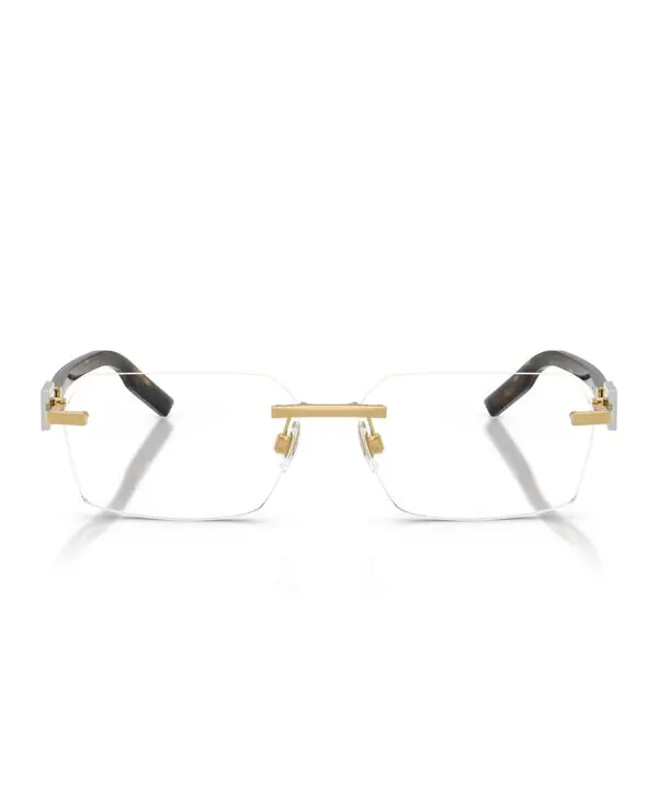 Dolce & Gabbana Rectangle Rimless Eyeglasses - Gold