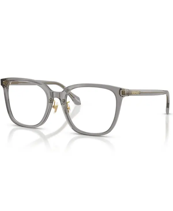 Versace Full Rim Acetate Eyeglasses - Transparent Gray
