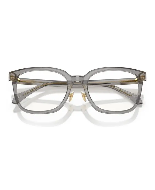 Versace Full Rim Acetate Eyeglasses - Transparent Gray