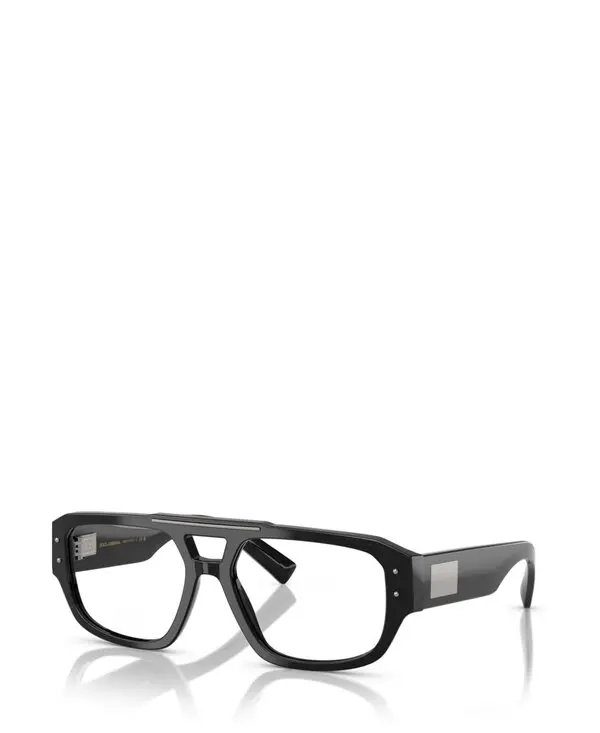 Dolce & Gabbana Aviator Eyeglasses - Brushed Black