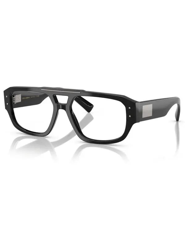 Dolce & Gabbana Aviator Eyeglasses - Brushed Black