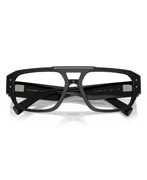 Dolce & Gabbana Aviator Eyeglasses - Black