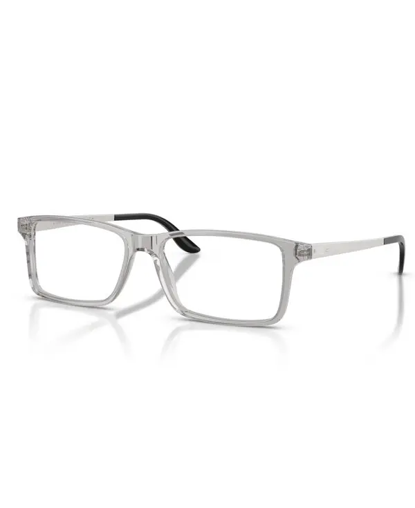 Ralph Lauren Rectangular Full Rim Eyeglasses - Transparent Gray