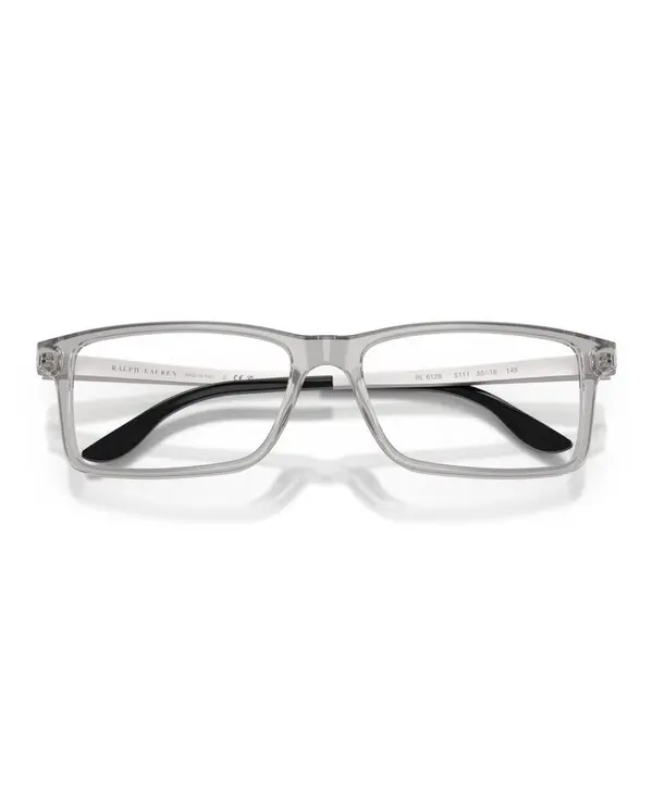 Ralph Lauren Rectangular Full Rim Eyeglasses - Transparent Gray