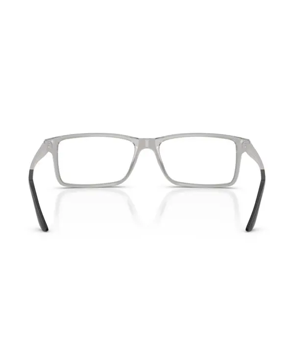 Ralph Lauren Rectangular Full Rim Eyeglasses - Transparent Gray