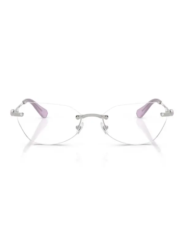 SWAROVSKI Irregular Rimless Eyeglasses - Silver