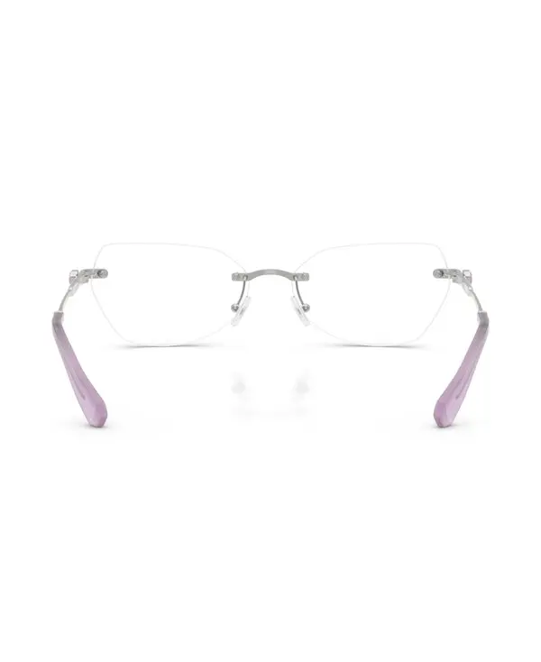 SWAROVSKI Irregular Rimless Eyeglasses - Silver