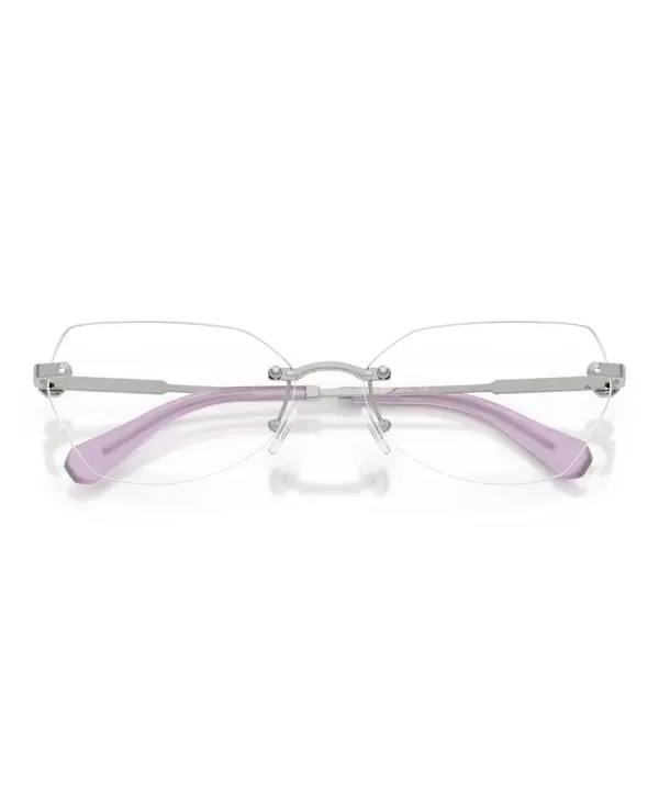 SWAROVSKI Irregular Rimless Eyeglasses - Silver